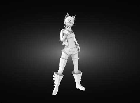 Fichier Stl Fille Anime Mignonne 👽 ・objet Pour Imprimante 3d à