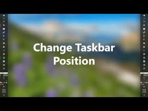 How To Change The Location Of Task Bar On Laptop Window 7 8 9 10
