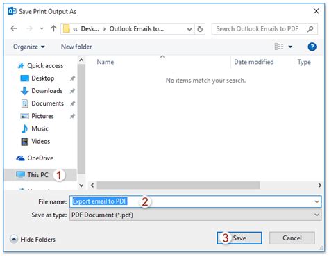 How To Export An Outlook Email To PDF File