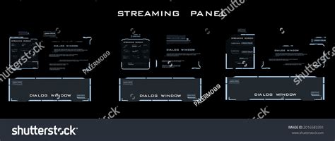 Modern Dialog Hud Interface Elements Streaming Stock Vector Royalty