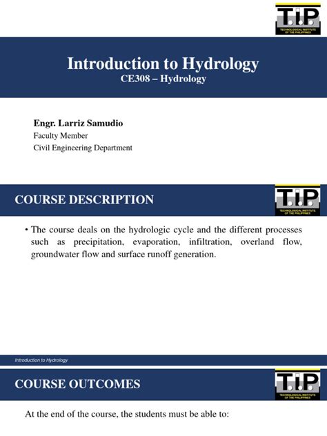 lecture 1 introduction to hydrology download free pdf hydrology