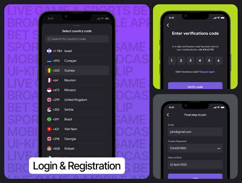 Sports Bet Mobile App UI Kit UI Kits UI Custom