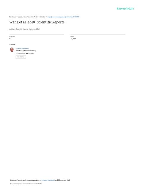 Wang Et Al 2018 Scientific Reports Pdf Glaucoma Vision