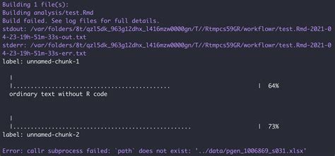 Cannot Open The Connection Error When Build Fails Issue Workflowr Workflowr GitHub