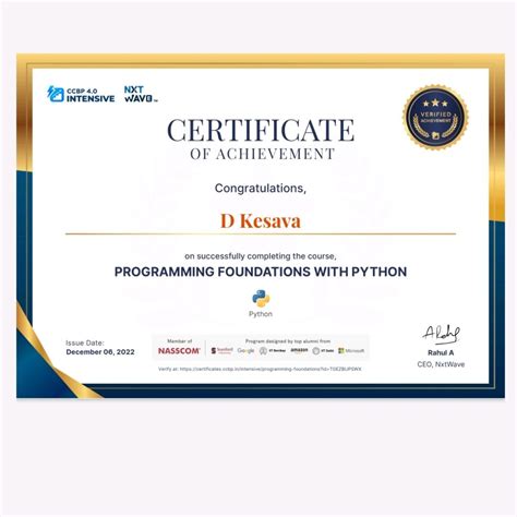 Kesava D On Linkedin Nextwave Ccbp Rahulattuluri Ccbpian