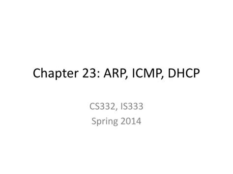 PPT Chapter ARP ICMP DHCP PowerPoint Presentation Free Download ID