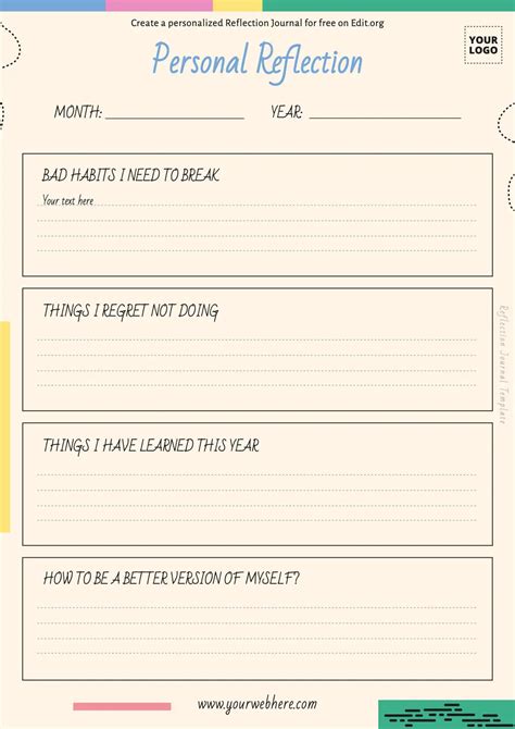 Free Reflection Journal Templates To Download