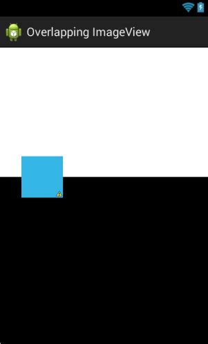How To Position An ImageView Right At The Intersection Line Of Two