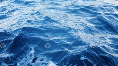 Intricate Boat Wake Patterns On Deep Blue Water Surface Ideal For