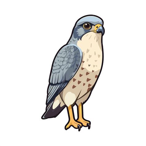 Premium Vector Falcon Cute Funny Cartoon Kawaii Clipart Colorful