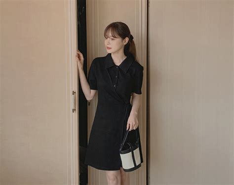 리리앤코 1천장 돌파 미니롱 도즈린 카라넥 랩스타일 반팔 원피스 여름 신상 데일리룩 캐주얼룩 클래식 심플 카라원피스 롱원피스 미니원피스 여름원피스 통통녀 자체