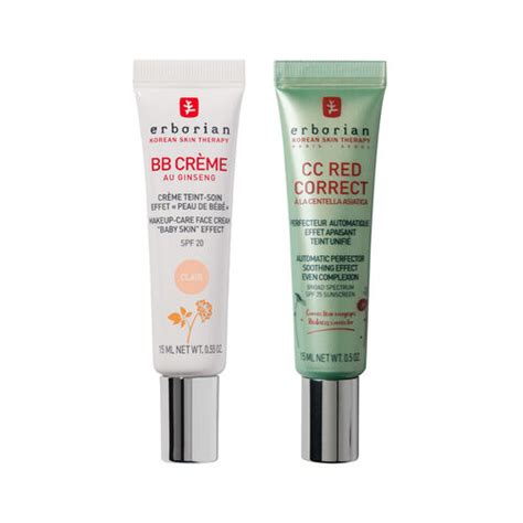 Cc Red Correct And Bb Cream Clair Duo Erborian Us