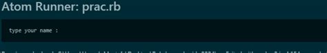 getting user input in ruby using atom stack overflow
