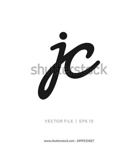 Initial Letter Jc Script Lowercase Logo Stock Vector Royalty Free 2499231827 Shutterstock