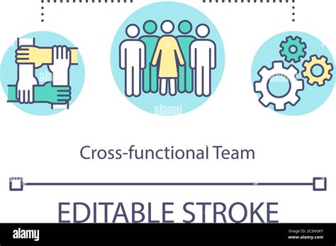 Cross Functional Team Concept Icon Stock Vector Image And Art Alamy