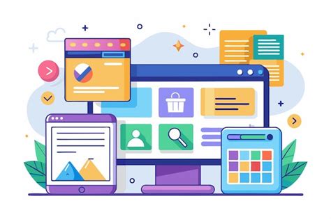 A Vibrant Semiflat Ui Ux Design Featuring Various Customizable Elements For Web And Mobile Apps