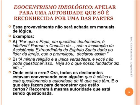 Falácias E Erros De Raciocínio