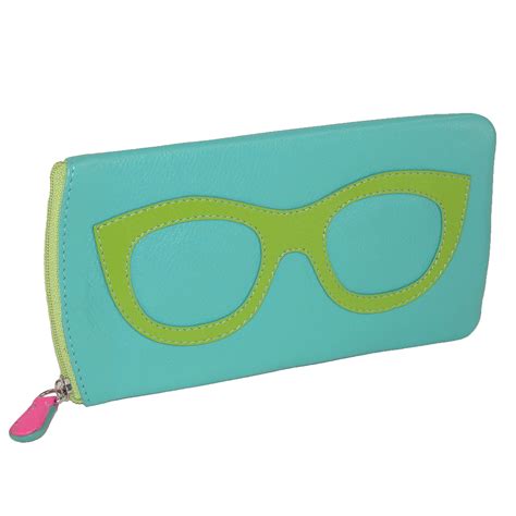 New Ctm Womens Leather Eyeglass Case With Eyeglass Design Ebay
