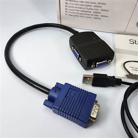 StarTech ST122LE 2 Port VGA Video Splitter 300MHz USB Powered New Old Stock Max Marine