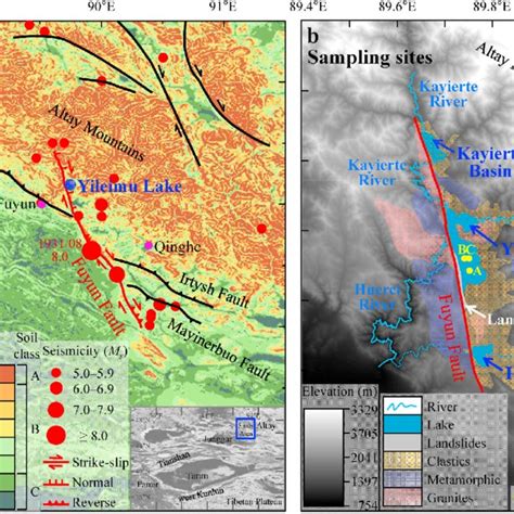 A Major Faults And Earthquakes In Fuyun Xinjiang Compiled With A