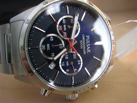 Fsot Pulsar Chronograph Tachymeter Blue Dial Clean Looking Bnib Reduced To Only 60 Shipped