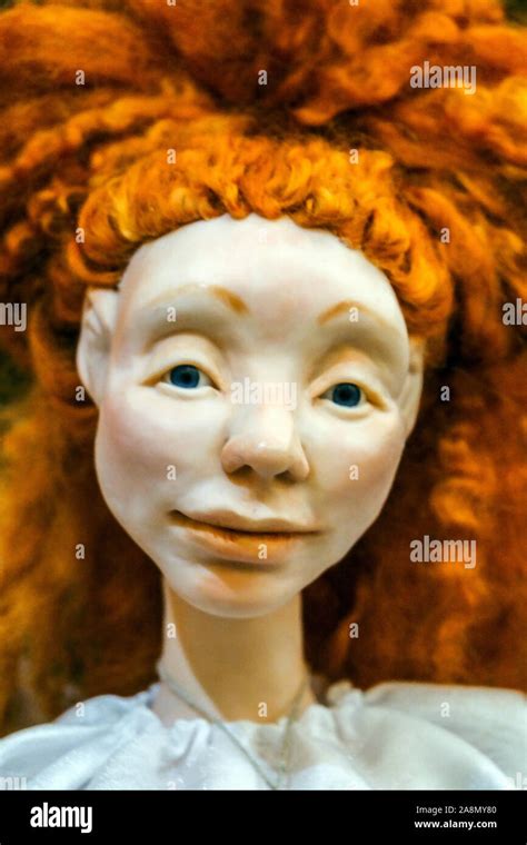 Art Doll Face Portrait Redhead Stock Photo Alamy