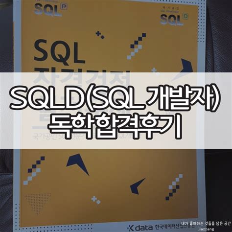 [자격증] sql 개발자 sqld 독학 합격 후기 feat 교재 공부방법 시험후기 꿀팁 네이버 블로그