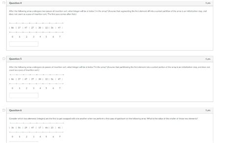 Solved Question Pts After The Following Array Undergoes Chegg