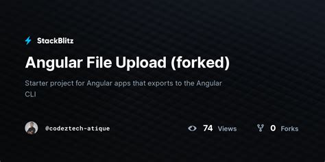 Angular File Upload Forked Stackblitz