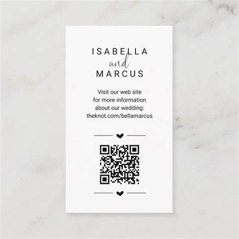 wedding website qr code registry details rsvp enclosure card zazzle