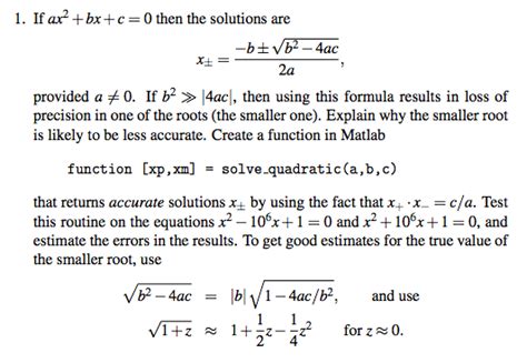 Solved If Ax 2 Bx C 0 Then The Solutions Are X B Chegg Com