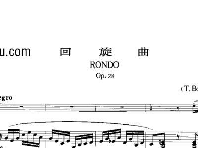 回旋曲 管乐类 长笛 波姆 笛子谱 长笛谱 简谱