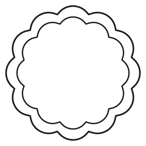 Premium Vector Wavy Frame Vector Icon Design Flat Icon