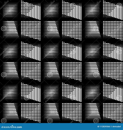 Design Seamless Monochrome Geometric Pattern Stock Vector