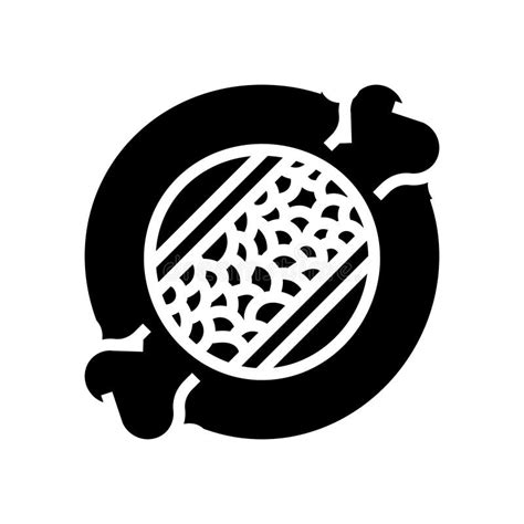 Disease Osteoporosis Bone Glyph Icon Vector Illustration Stock Vector