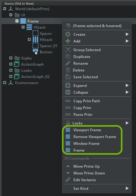 UI Visibility Omniverse Extensions
