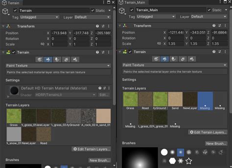 Missing Terrain Settings After Switching From 2022 To 202133f1 Lts