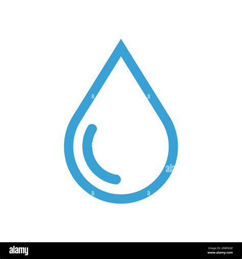 Water Drop Outline Icon Modern Minimal Flat Design Style Vector