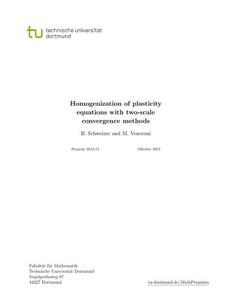Pdf Coreacuk · Homogenization Of Plasticity Equations With Two
