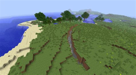 Сид на большой остров с деревней в Майнкрафт 1 3