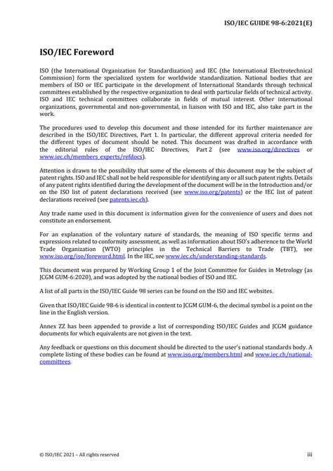 ISO IEC GUIDE Uncertainty Of Measurement Part Developing And Using Measurement