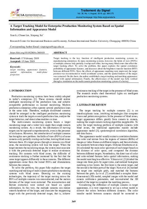 Pdf A Target Tracking Model For Enterprise Production Monitoring