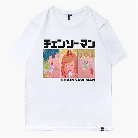 Chainsaw Man Barf Manga T Shirt Aesthetic Clothes Shop