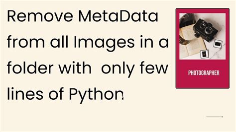 Remove Metadata From Hundreds Of Images In A Folder With Only Few Lines