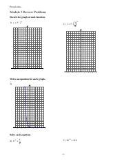 Precalculus Module Review Problems Graphs Equations And Course Hero