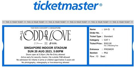 Wts Taeyeon Concert Cat 1 Pa 2 Row 13 On 20 Aug Tickets And Vouchers Event Tickets On Carousell