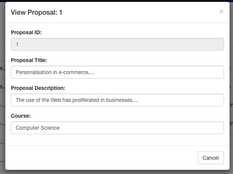 Javascript Displays Full Table Information In Modal And Only Partial Info In Table Stack