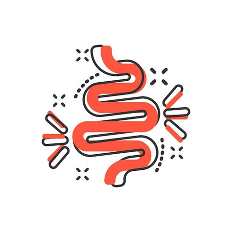 Premium Vector Gut Constipation Icon In Comic Style Colitis Vector Cartoon Illustration On