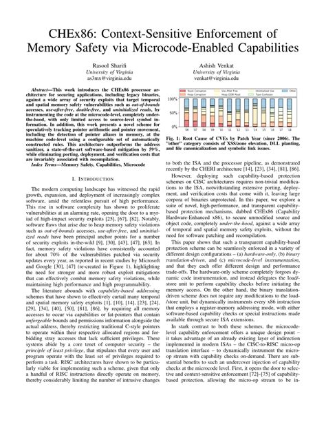 Pdf Chex86 Context Sensitive Enforcement Of Memory Safety Via Microcode Enabled Capabilities