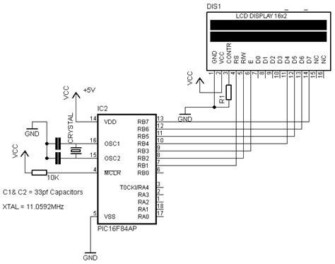 Pic16f877 Lcd Interfacing Code In 4bit Mode And Proteus